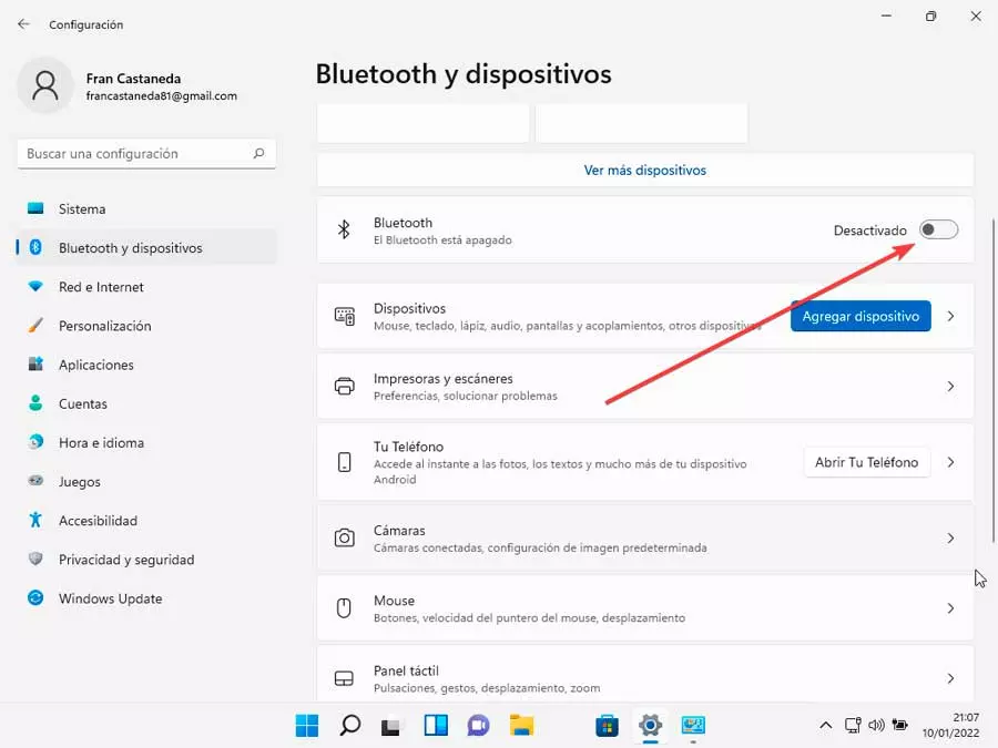 Bluetooth-ро аз Танзимот дар Windows 11 фаъол созед