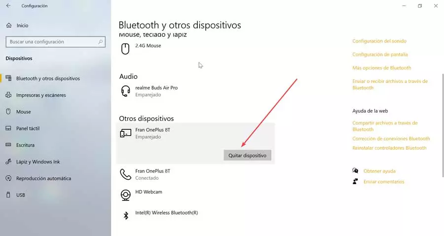 Дастгоҳи Bluetooth-ро дар Windows 10 хориҷ кунед