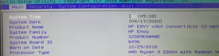 sarudza bios boot drive