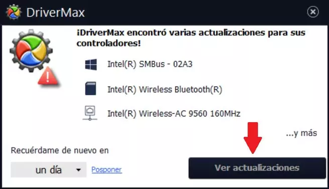 Natagpuan ang mga update ng DriverMax