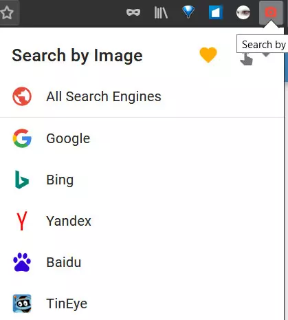 Szukaj według obrazu Firefox