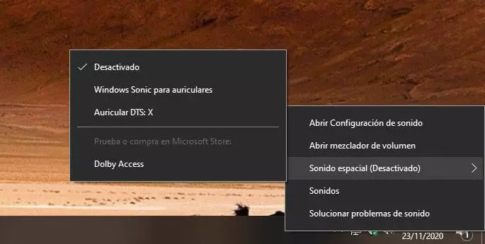 स्थानिक आवाज Windows Sonic DTS सक्षम करा