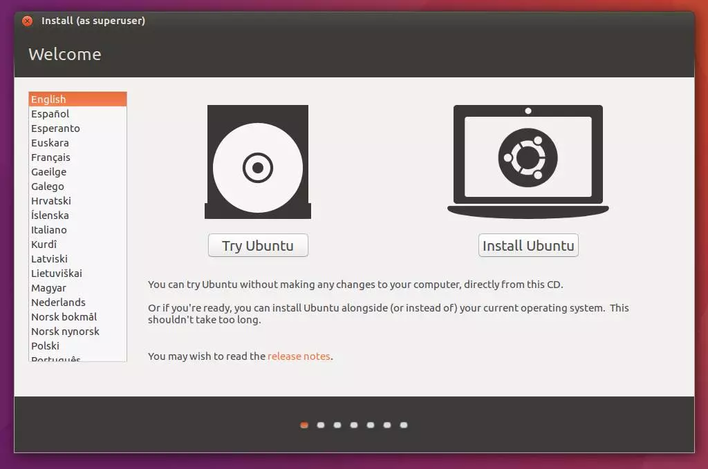 โหมด Ubuntu Live