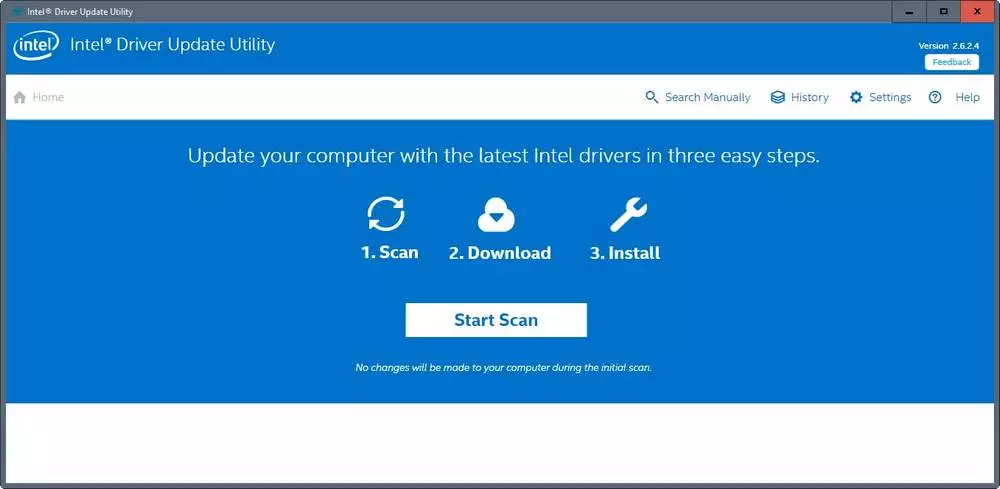 Intel drayverini yangilash yordam dasturi