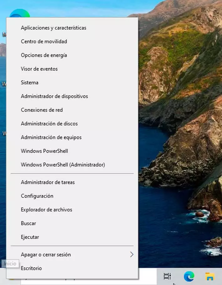 Windows 10의 Win+X 메뉴