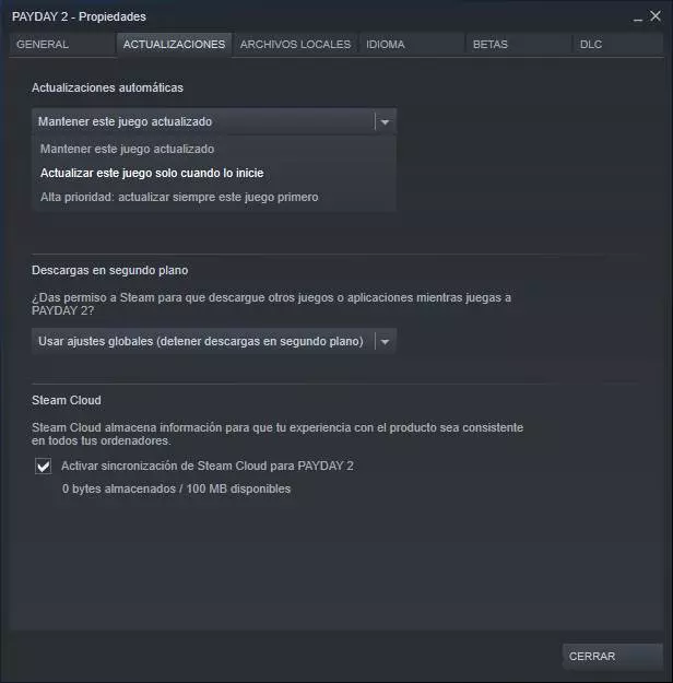 Steam - деактивирайте автоматичната актуализация на играта