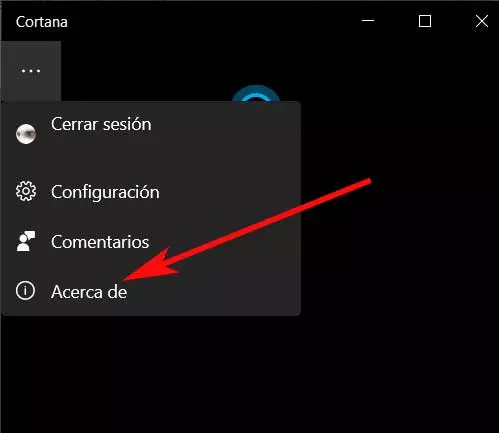 Interfície Cortana