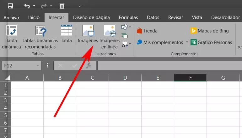 Settu inn viðbótar Excel
