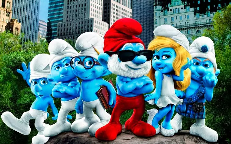 Sou entènèt jwèt Smurfs Background