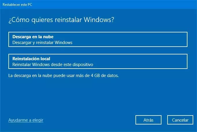 Windows 10 - 2'yi sıfırlayın ve yeniden yükleyin