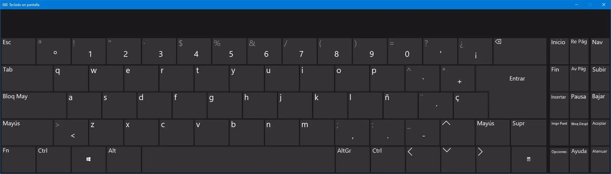 Windows 10 I luga ole Laupapa Keyboard