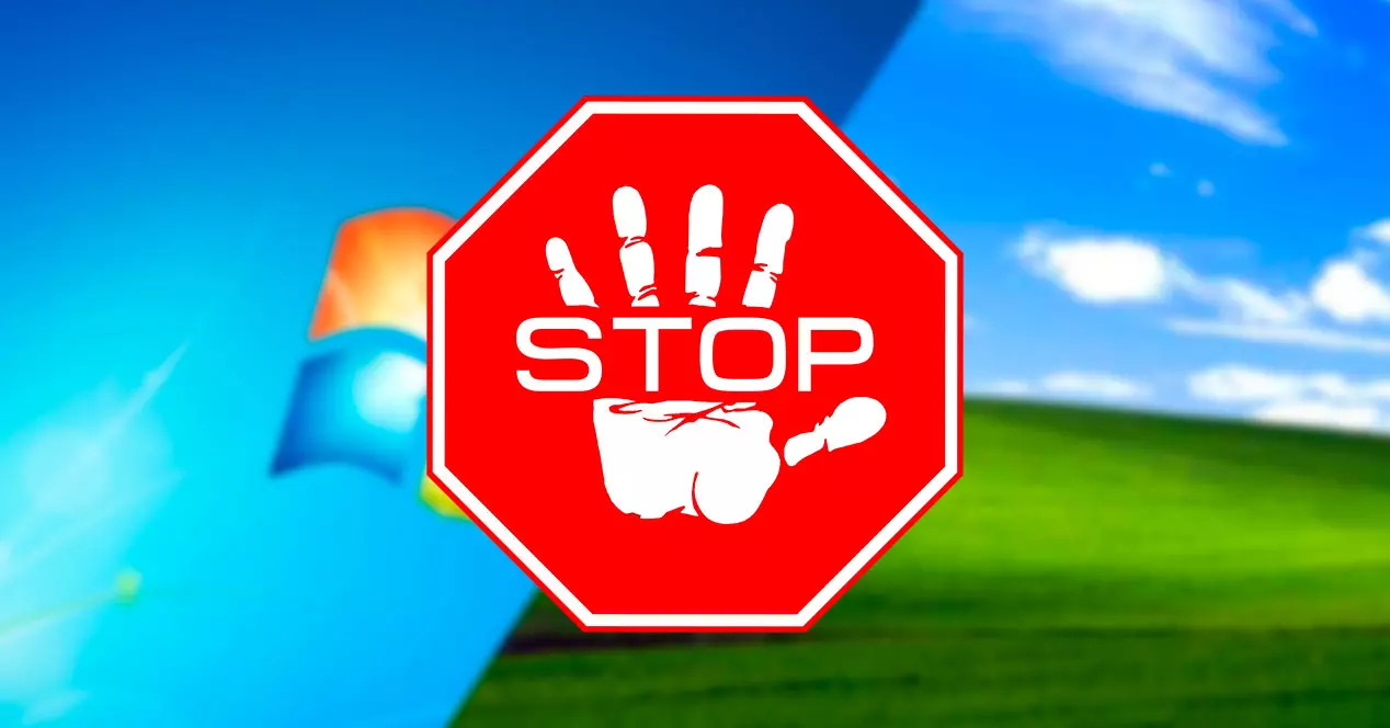 Stop windows 7 xp