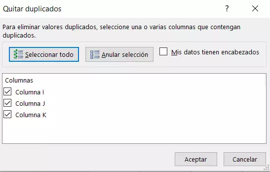 dados duplicados do excel