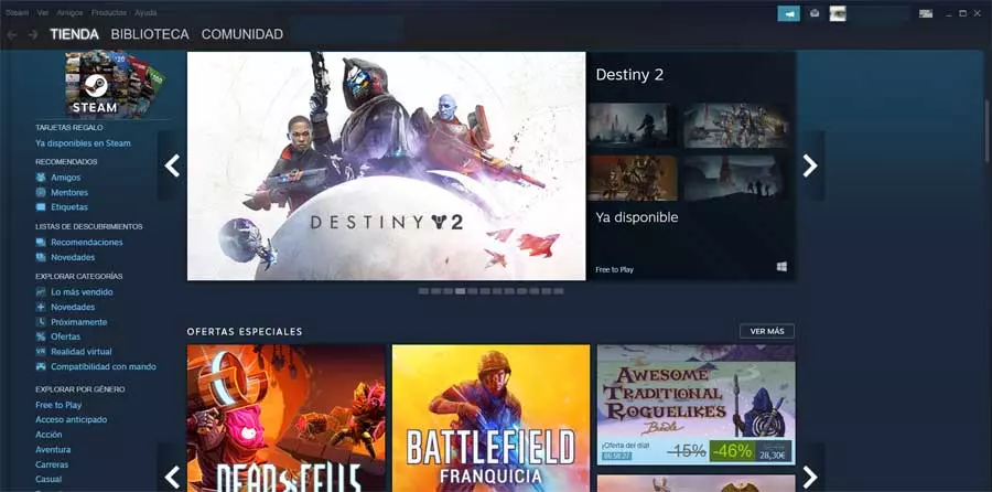 steam interface