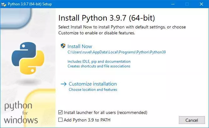 Windows-da Python - 1
