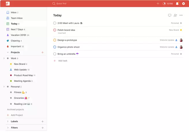 Todoist Notes ინსტრუმენტი