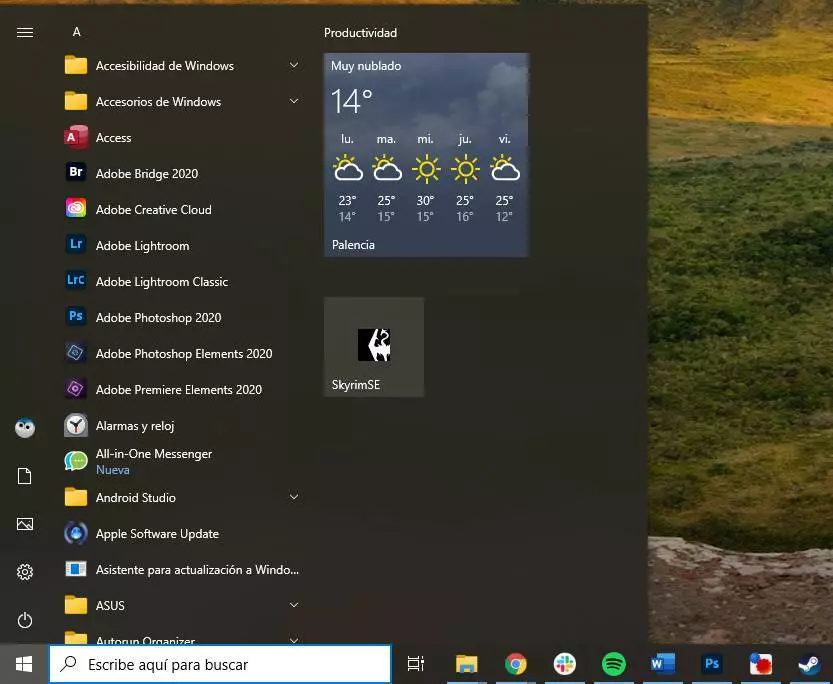 O'yin Windows 10 da boshlash menyusiga o'rnatilgan