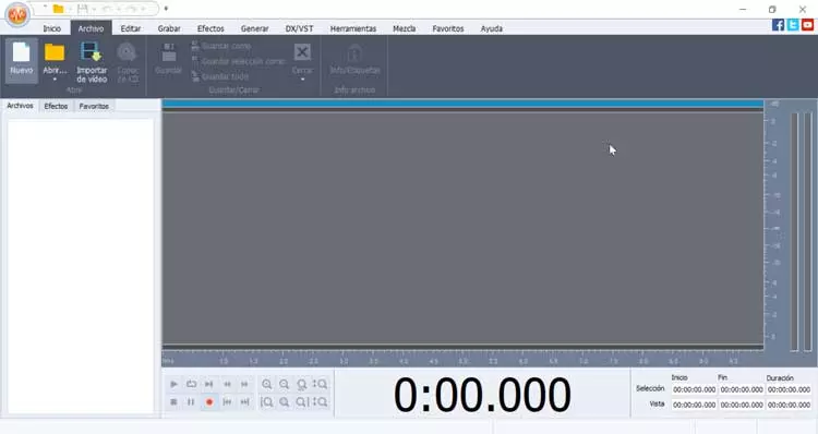 AVS Audio Editor interfejs