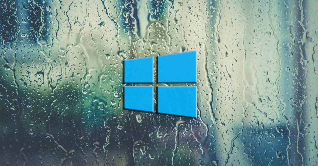 windows hátterek eső