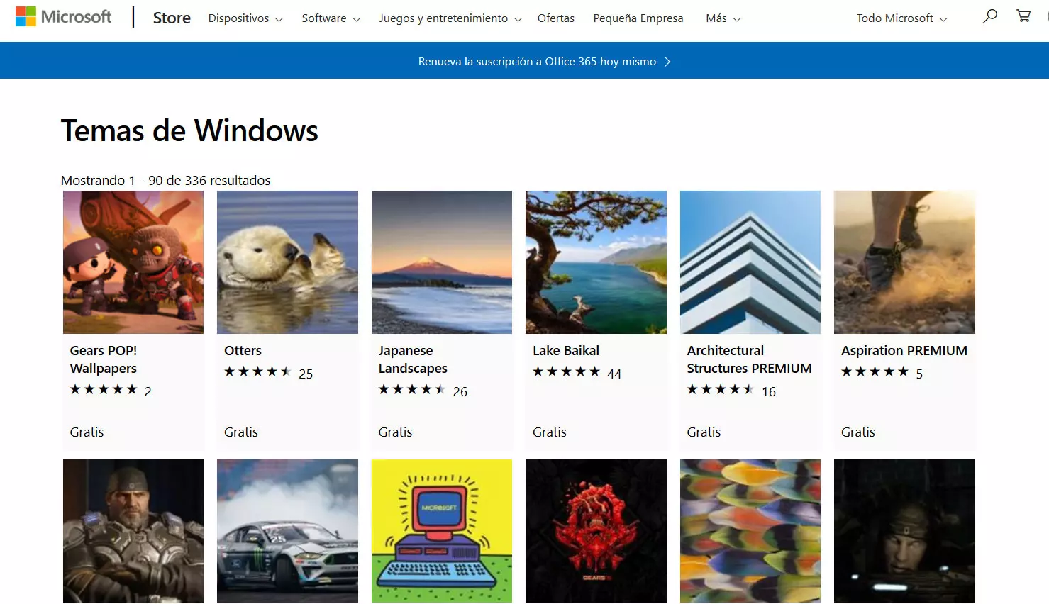 veikala motīvi Windows 10