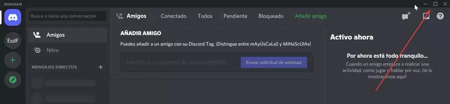 Discord maximieren und minimieren