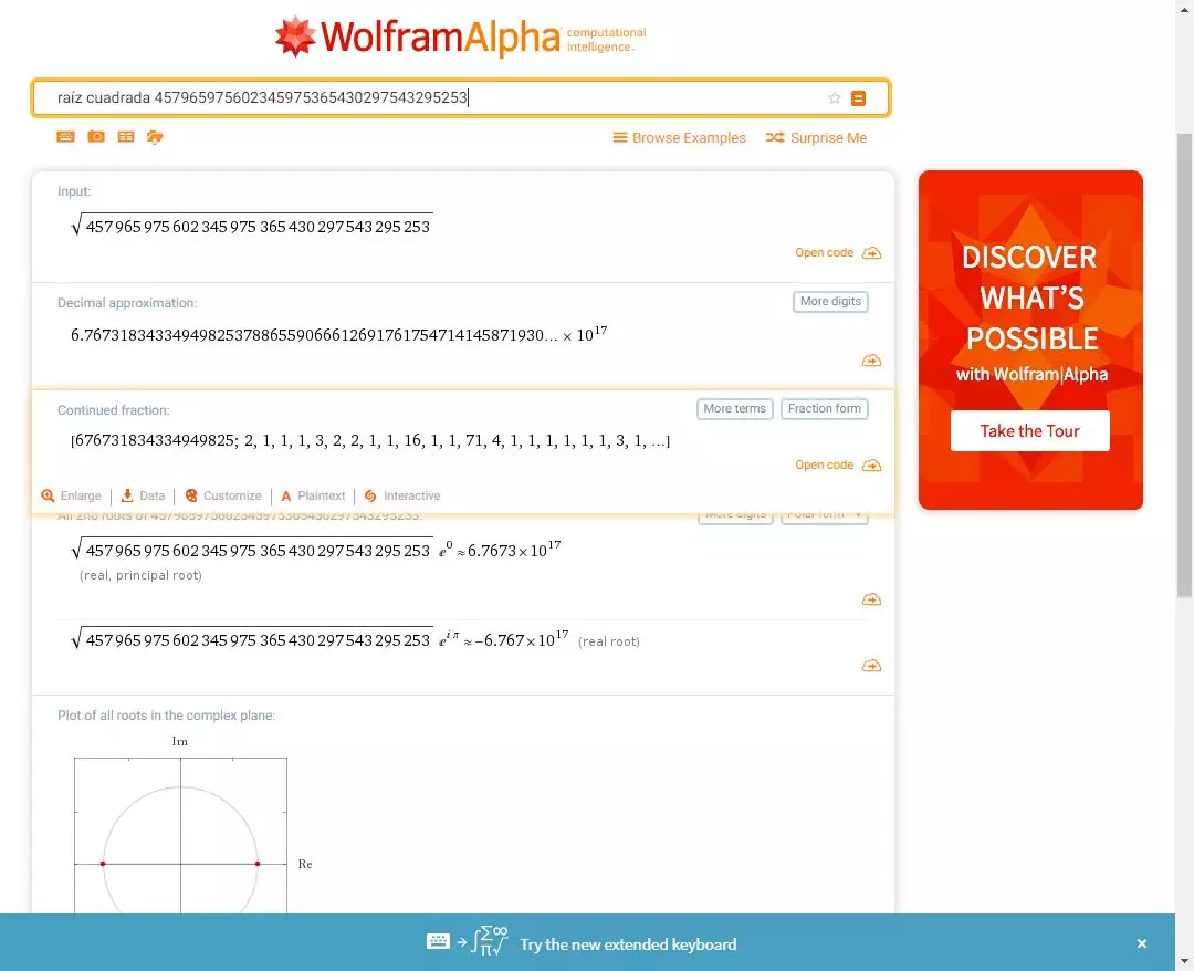 WolframAlpha Wiskunde