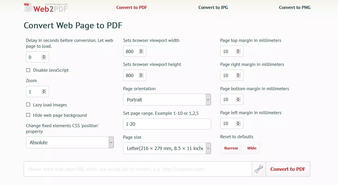 Web sahypasyny PDF görnüşinde ýazdyryň