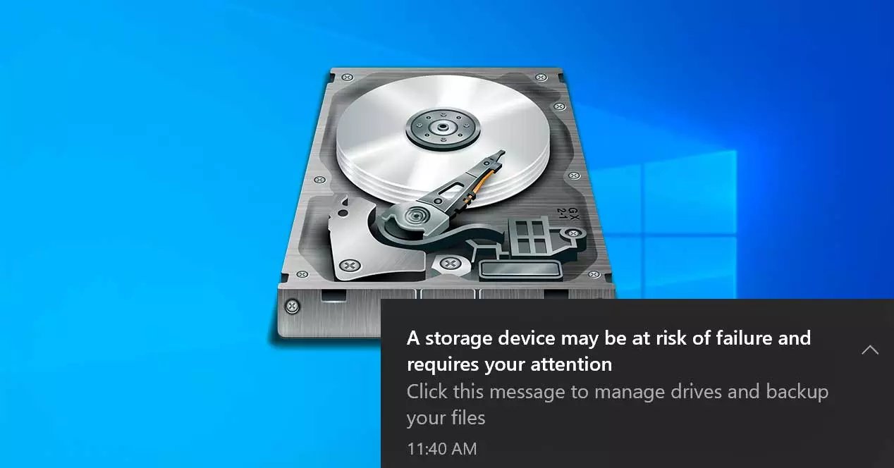 Windows 10 — brīdinājums par cietā diska kļūdu