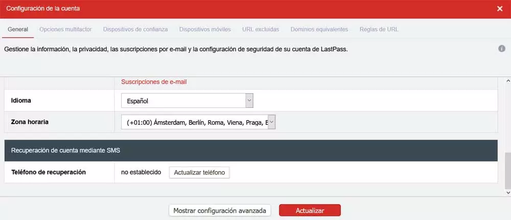 Configurar a conta Lastpass