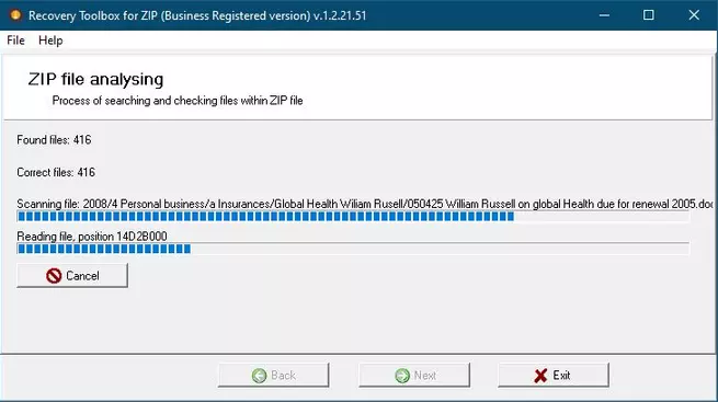 A sérült ZIP fájlok helyreállítása a Recovery Toolbox for ZIP segítségével 26173_5