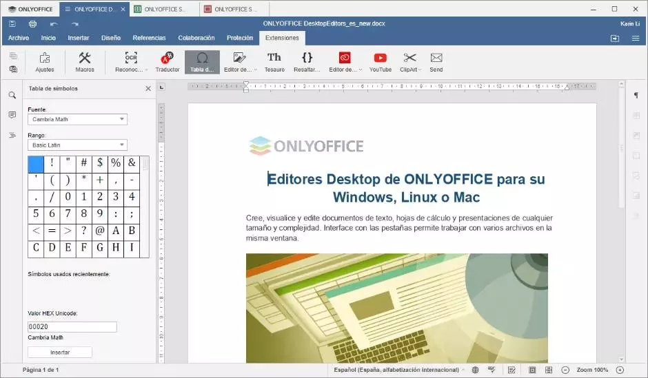 OnlyOfficeワープロ