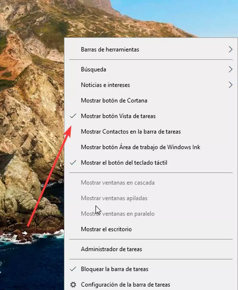 Hlahisa konopo ea Task View ho Windows 10