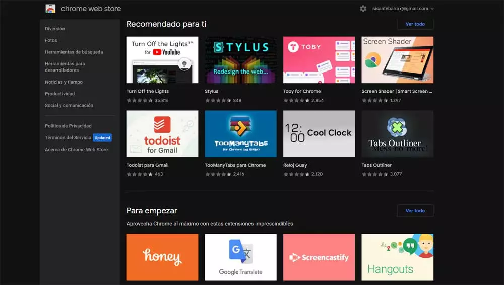 Chrome web store