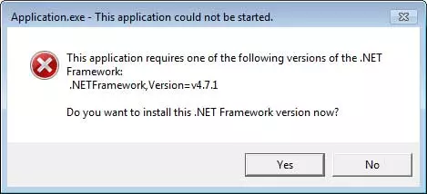 .net framework error