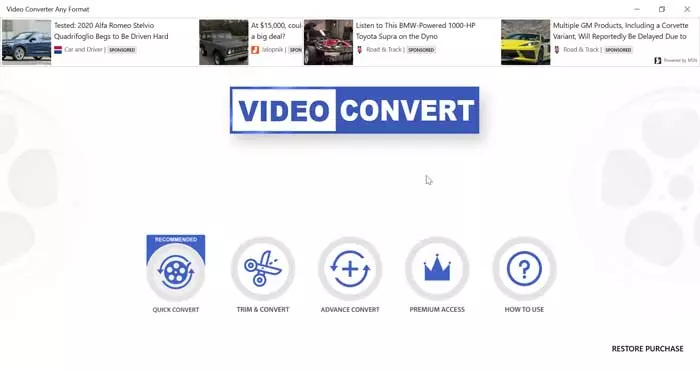 Konvertējiet failus, izmantojot jebkuru formātu Video Converter