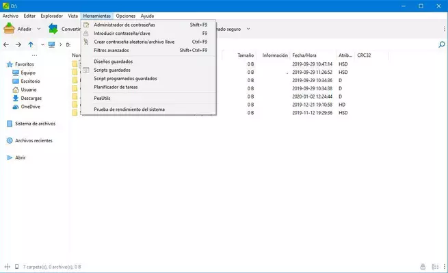 PeaZip - Sammenlignende analyse med 7-Zip - 3