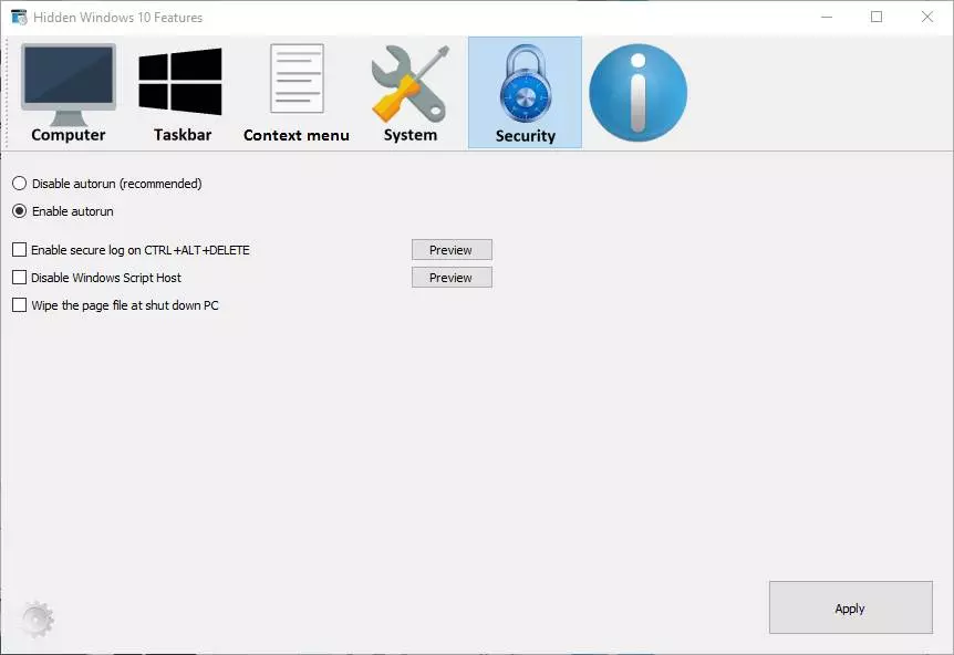 Karakteristikat e fshehura të Windows 10 - Siguria