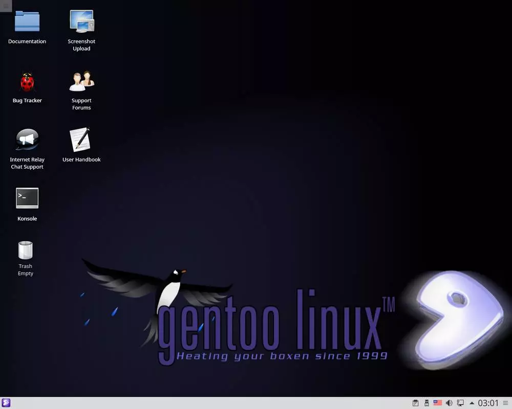 Gentoo жұмыс үстелі