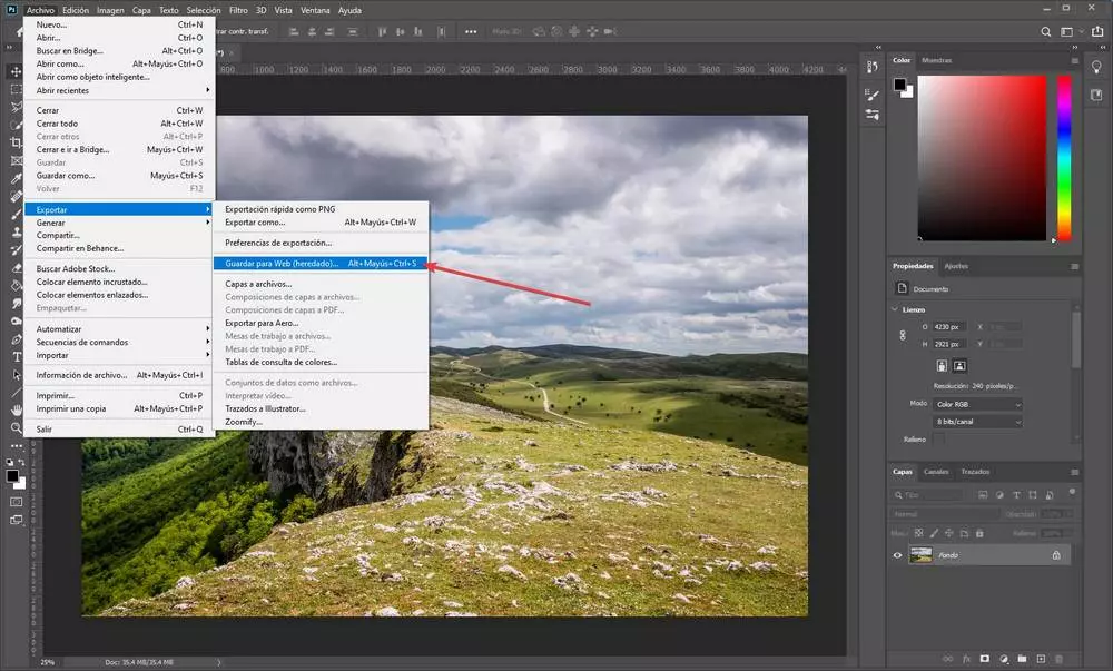 Photoshop - Für Web speichern ohne Skripte 1