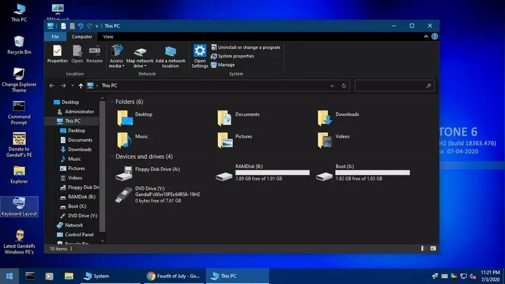 Gandalfov Windows 10PE