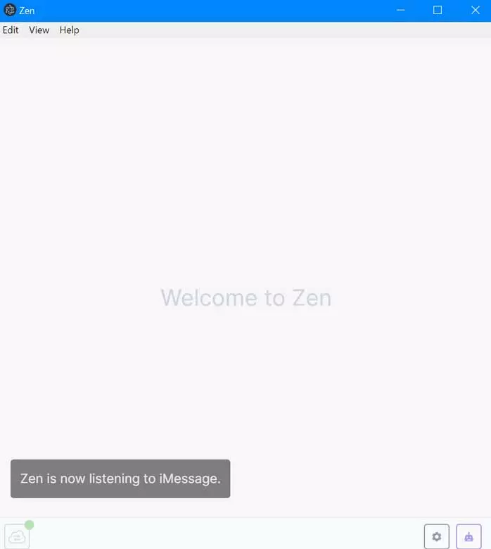 Interfaccia Zen iMessage