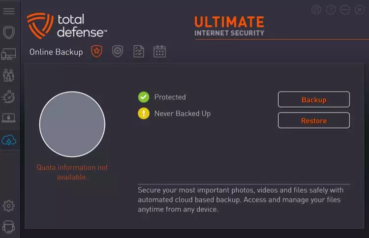 Total Defense Online Backup