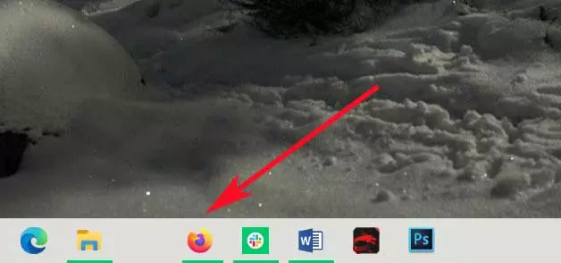 Windows taskbar