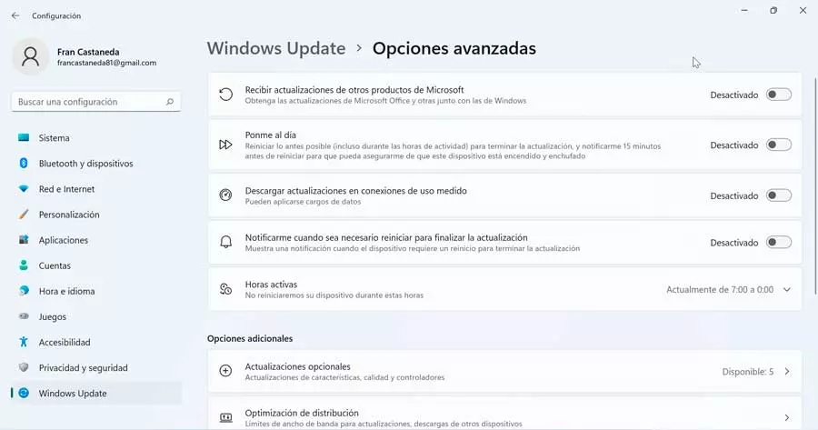 Pilihan naik taraf lanjutan Windows 11