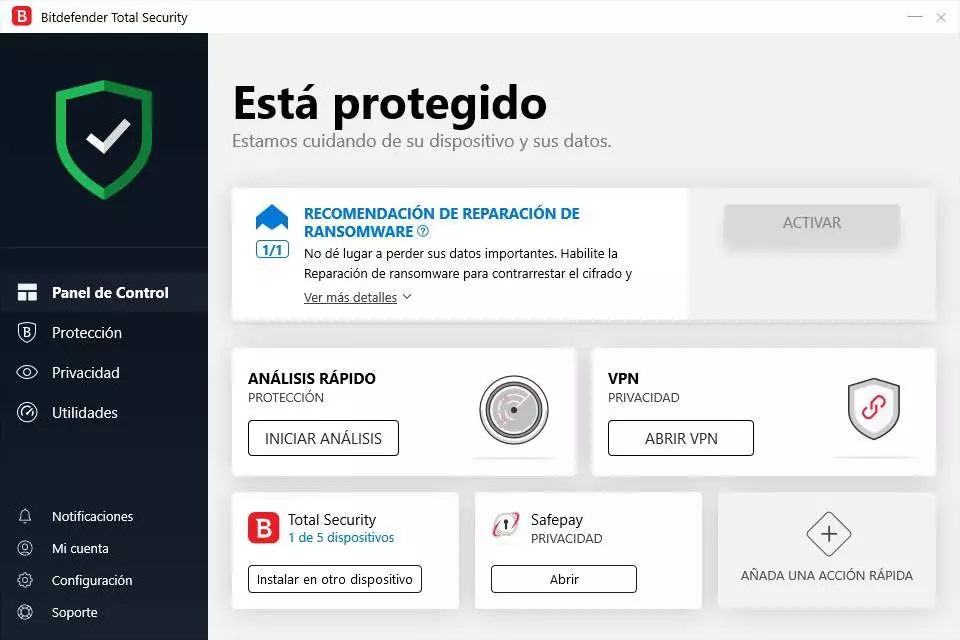 Siguria totale e Bitdefender - 1