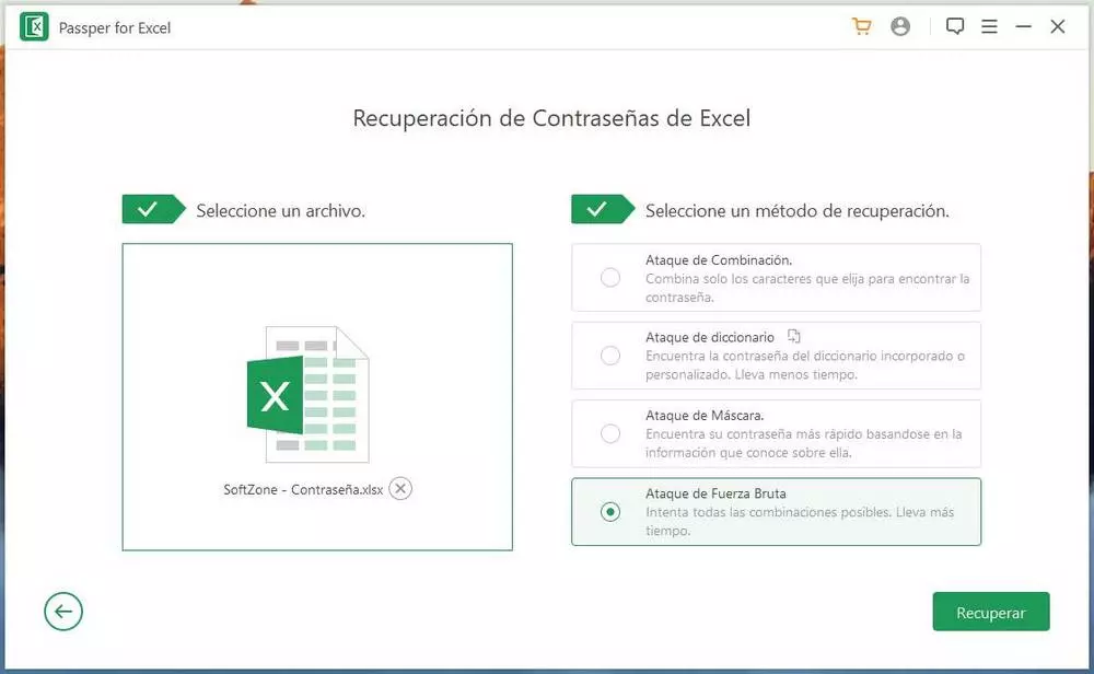 Passper Exceli jaoks – leidke parool 1
