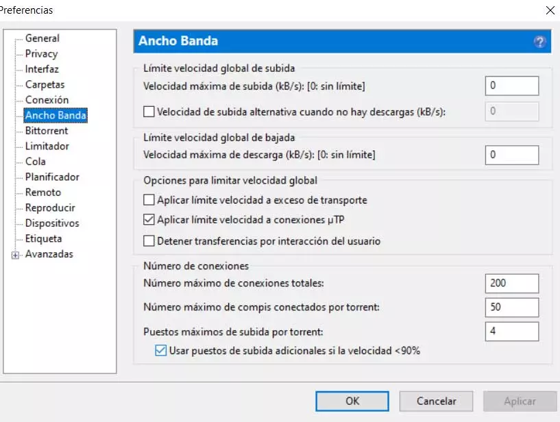 utorrent bandwidth