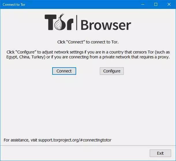 Tor Browser မှ Tor ကွန်ရက်သို့ ချိတ်ဆက်ပါ - ၁