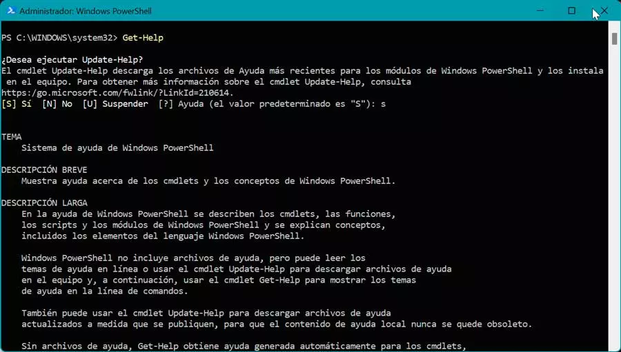 PowerShell Ստացեք օգնություն