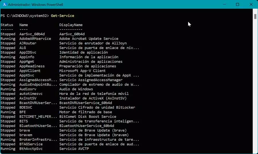 PowerShell Kubona-Serivisi